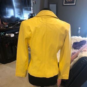 colebrook classics | Jackets & Coats | Vintage Pastel Yellow Leather ...